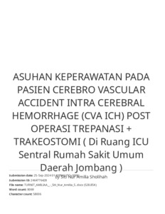 Asuhan Keperawatan Pada Pasien Cerebro Vascular Accident Intra Cerebral Hemorrhage ( CVA ICH ...